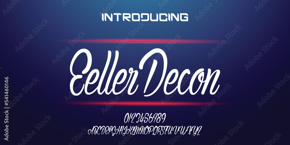 EELLER DECON Signature Font Calligraphy Logotype Script Brush Font Type ...