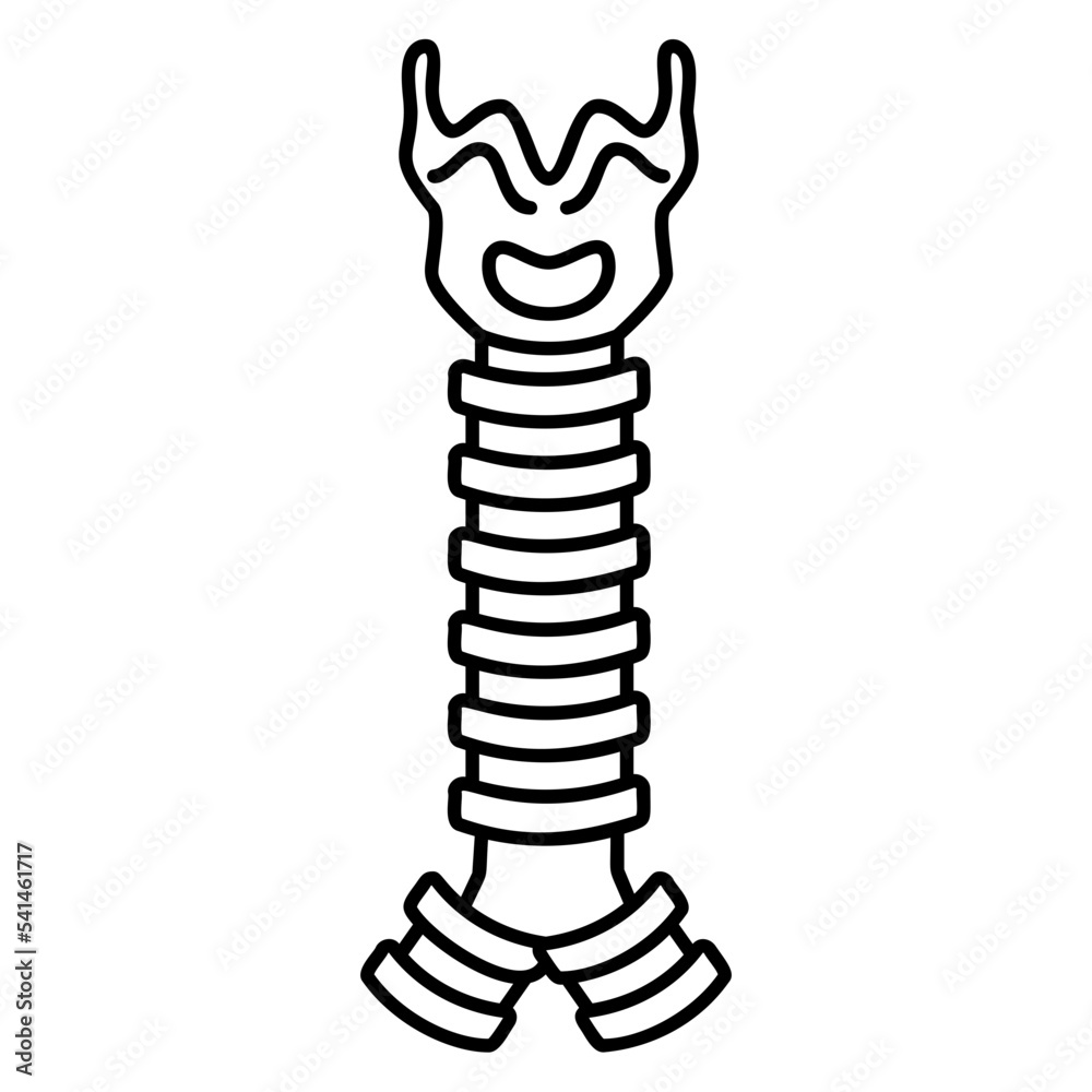 Spinal Cord Concept, Bone Skeleton vector outline icon Design, Organ ...