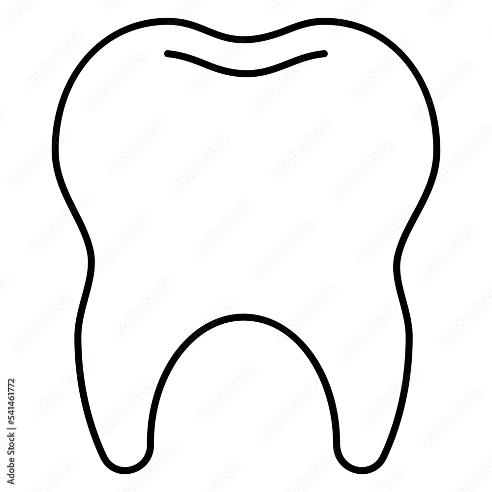 Second Molar vector outline icon Design, Organ System Symbol, Human ...