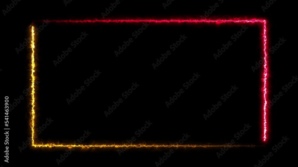 abstract fire flame red and yellow line glowing, animate abstract ...
