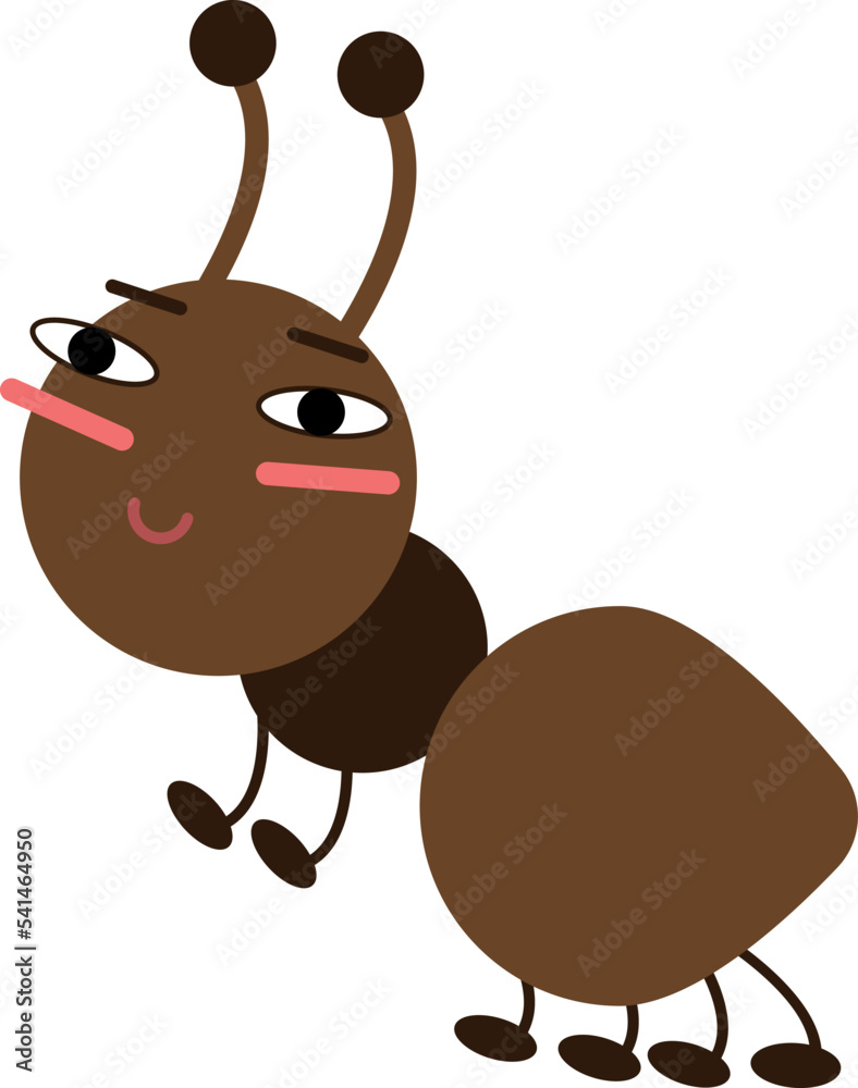 Cartoon ant character. Funny comic face insect Stock Vector | Adobe Stock