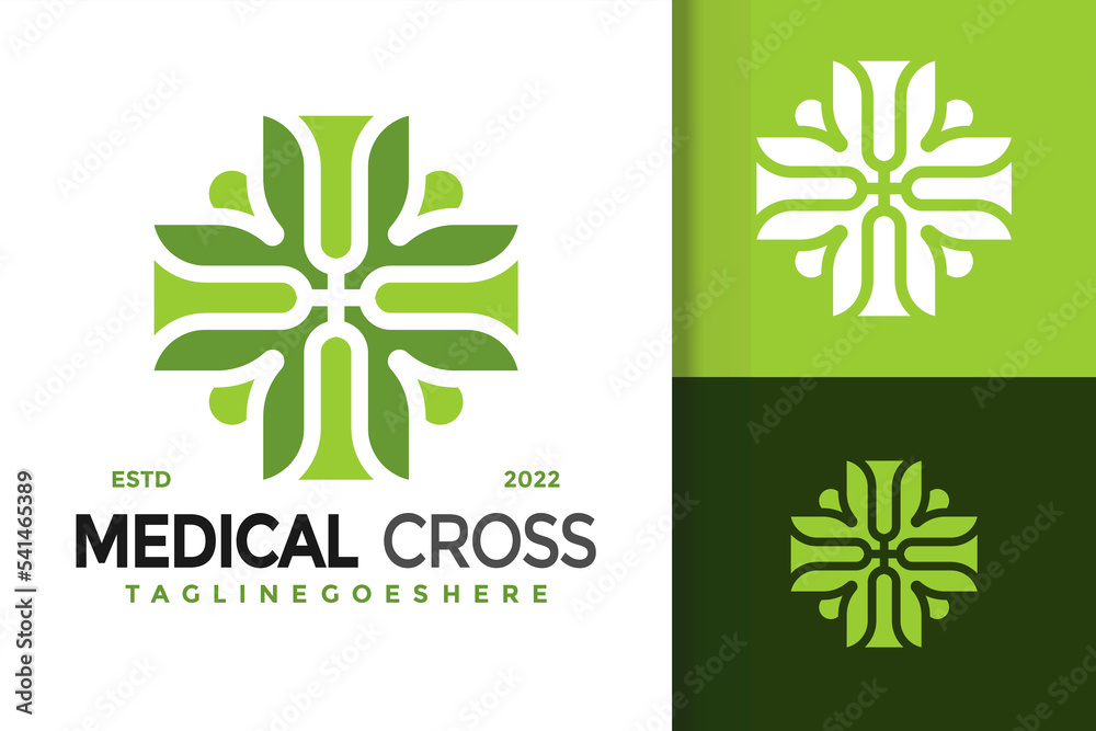 Medical Cross Care Logo Design, brand identity logos vector, modern ...
