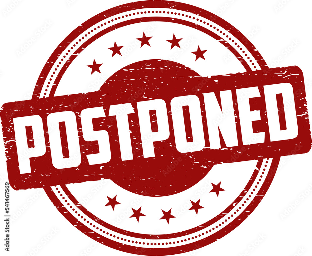 Postponed grunge rubber stamp Stock Illustration | Adobe Stock