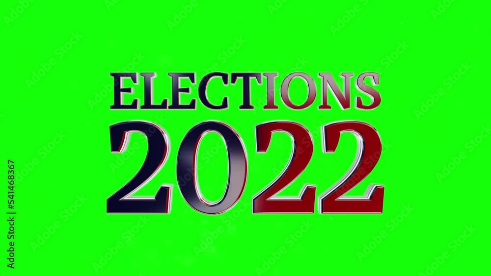 3D animation for Elections 2022, on the green screen background Stock ...