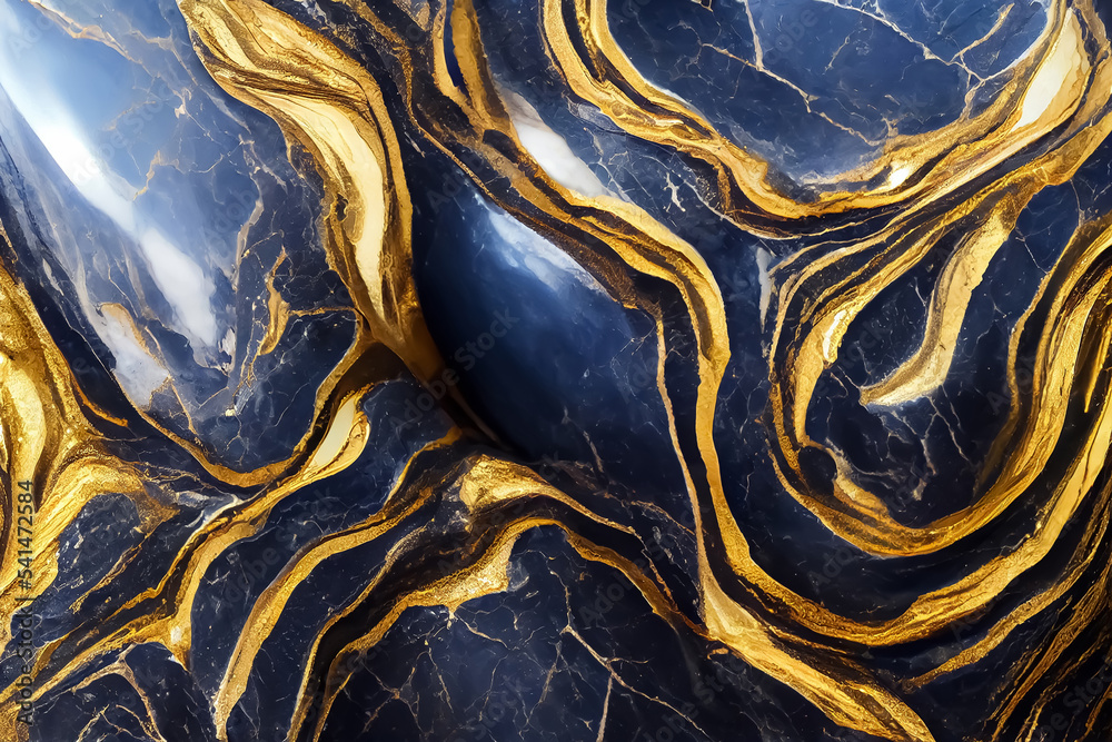 Blue marble and Gold, Luxury elegant rock backdrop, turquoise modern ...