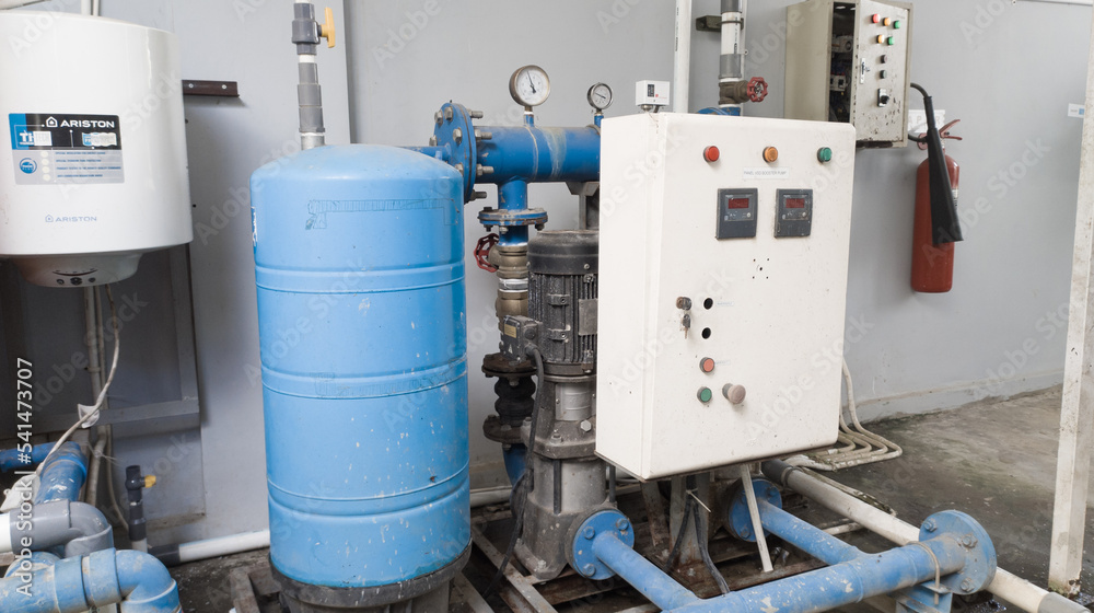 Pressure Pump instalation on industrial with motor induction pump ...