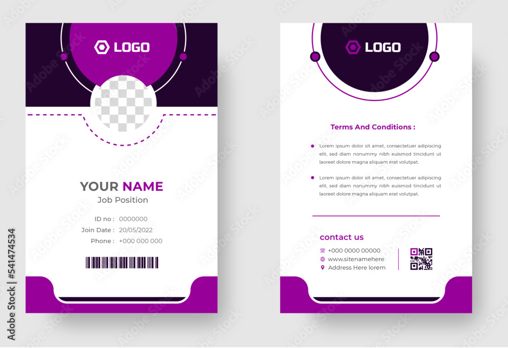 Modern and clean business id card template. professional id card design ...