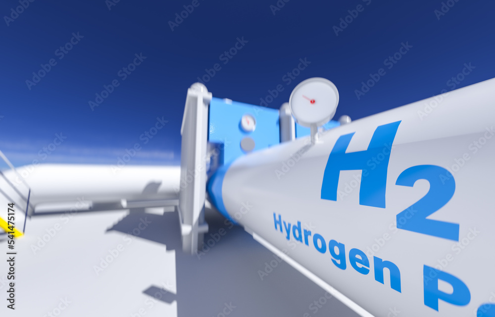 Green Hydrogen renewable energy production pipeline - green hydrogen gas for clean electricity ...