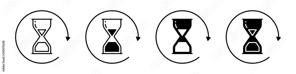 Time management icon vector set. deadline illustration sign collection ...