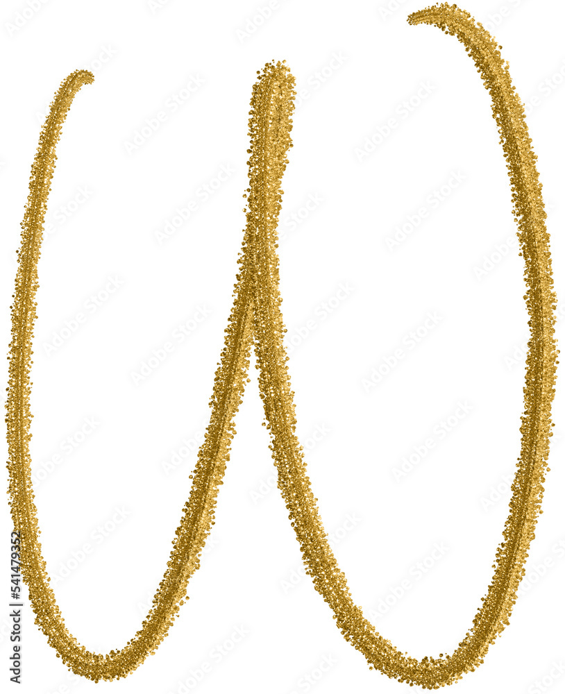 Gold Calligraphy Alphabet Letter W, Cursive W Stock Photo | Adobe Stock