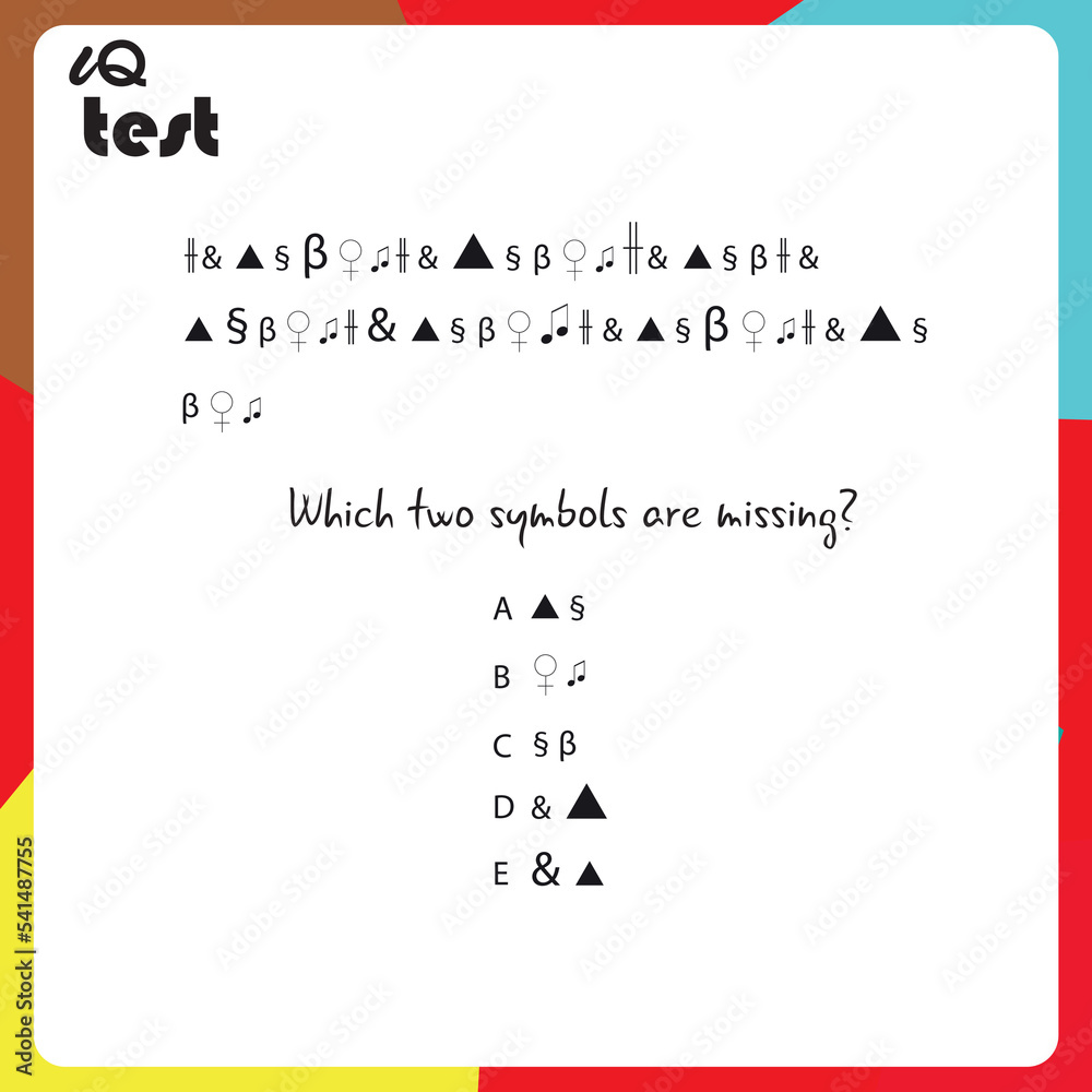 Practice Questions Worksheet for Education and IQ Test. task for the ...