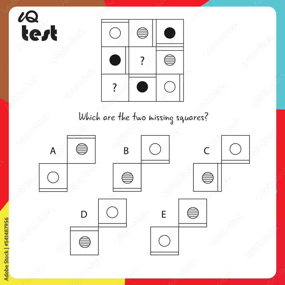 Practice Questions Worksheet for Education and IQ Test. task for the ...
