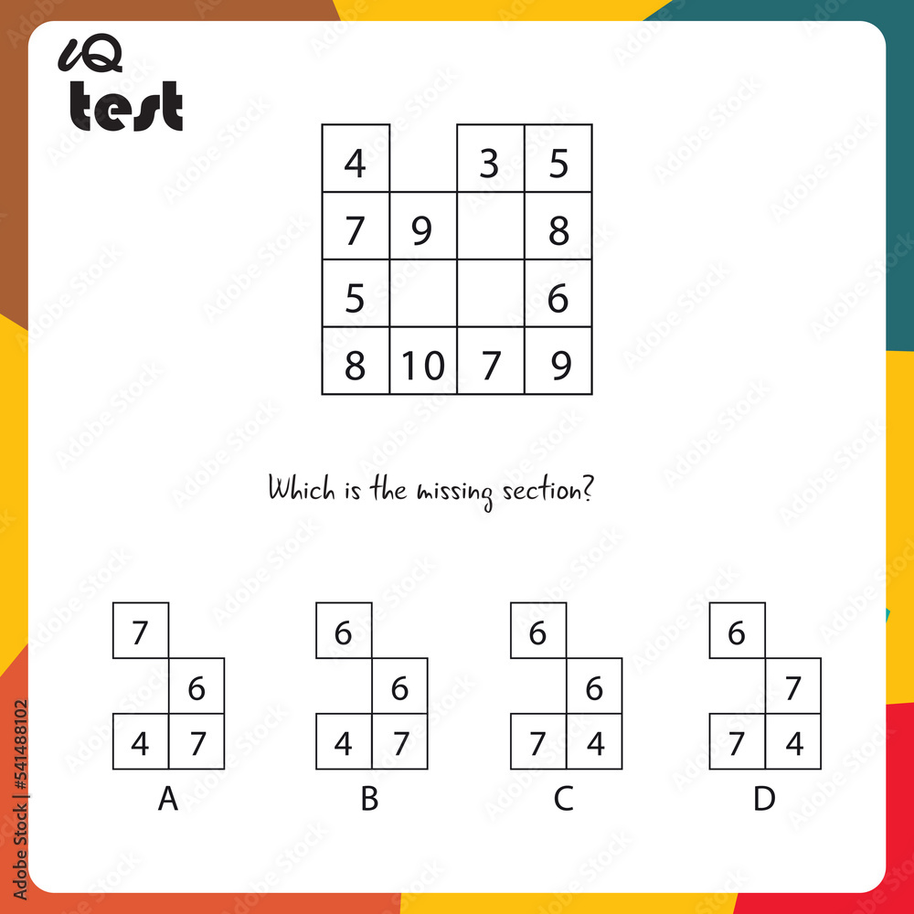 Practice Questions Worksheet for Education and IQ Test. task for the ...