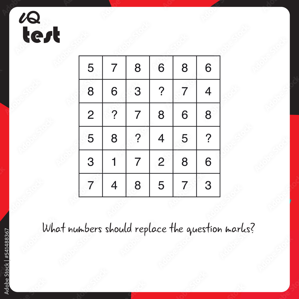 Practice Questions Worksheet for Education and IQ Test. task for the ...