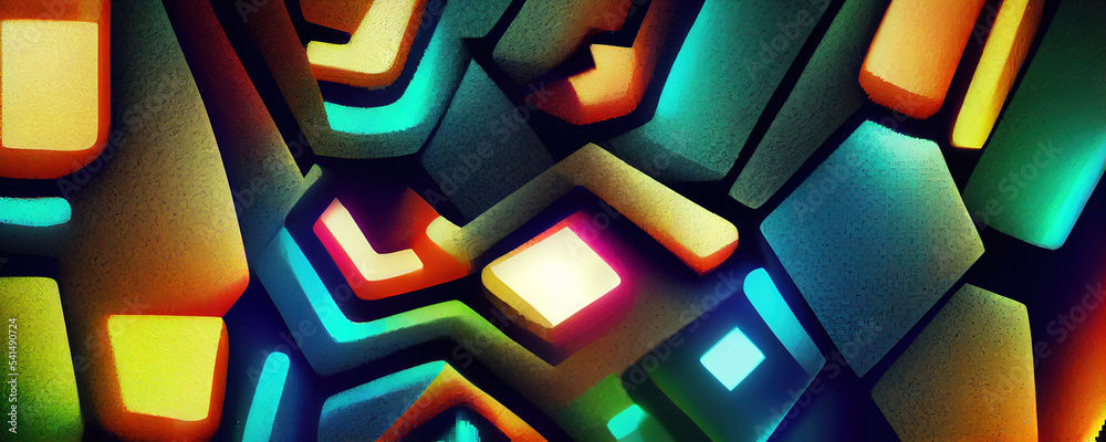 pixel art abstract background texture retro futuristic Stock ...