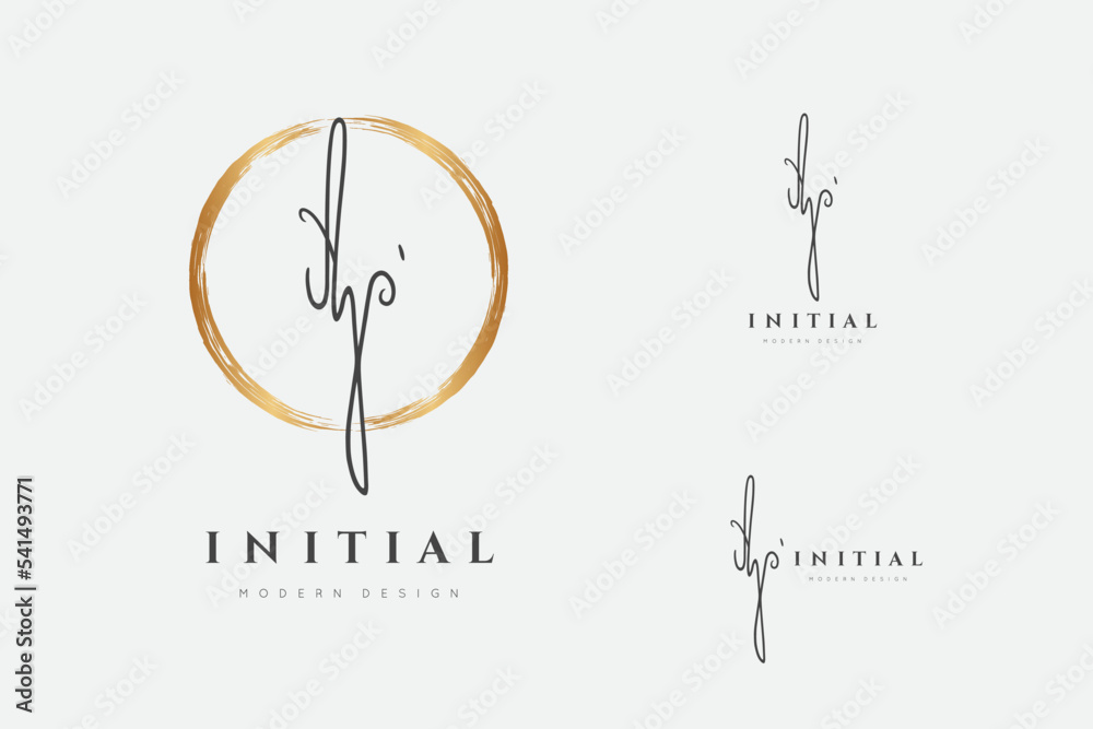 Ap logo. Initials letter ap in gold circle. Initial signature. Design ...