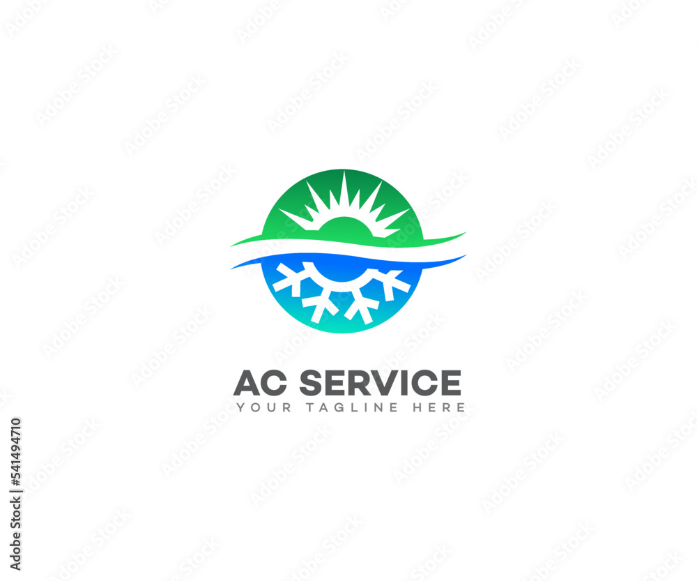 ac service logo And Air Conditioner Repair & Service Logo Vector Icon ...