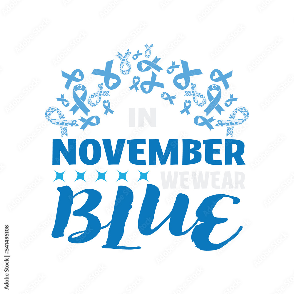 in November we wear blue SVG, Diabetes Awareness SVG, We wear blue SVG ...
