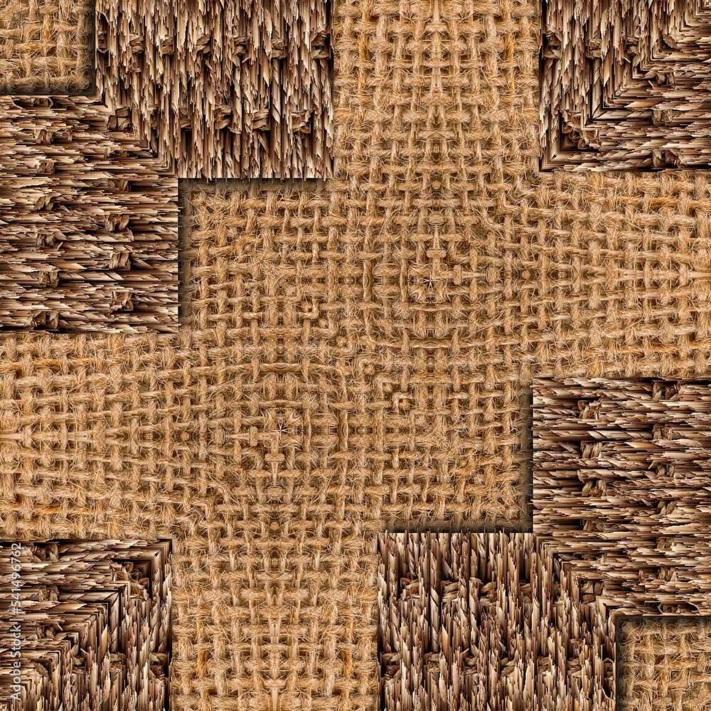 Ilustração do Stock: Vintage fashion background with jute sack pattern ...