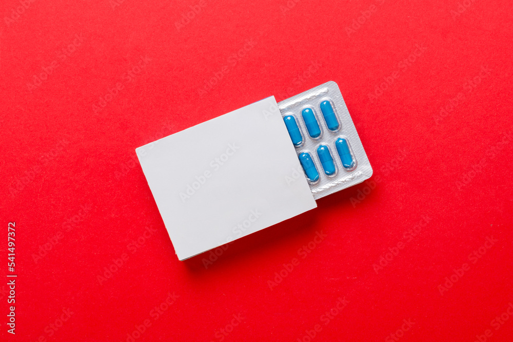 Blank White Product Package Box Mock-up. Open blank medicine drug box ...