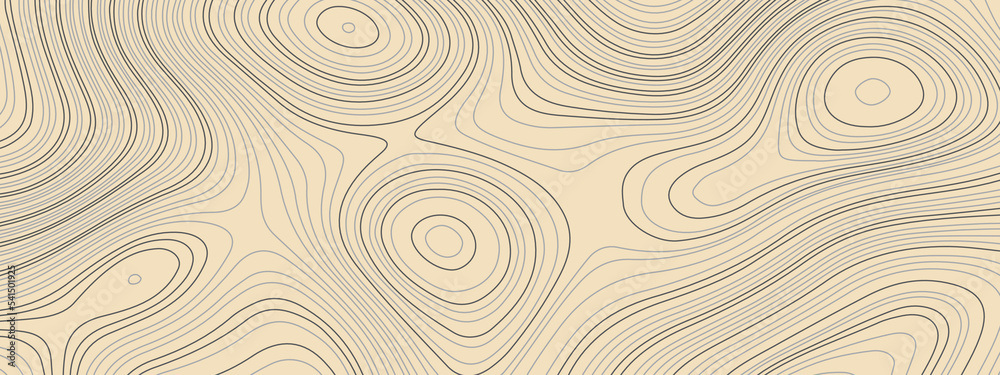 The stylized modern colorful abstract topographic map with lines and ...