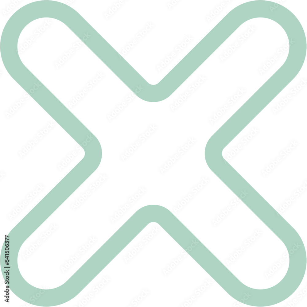 Colorful Cute Doodle Cross Mark Vector Illustration Stock Vector ...