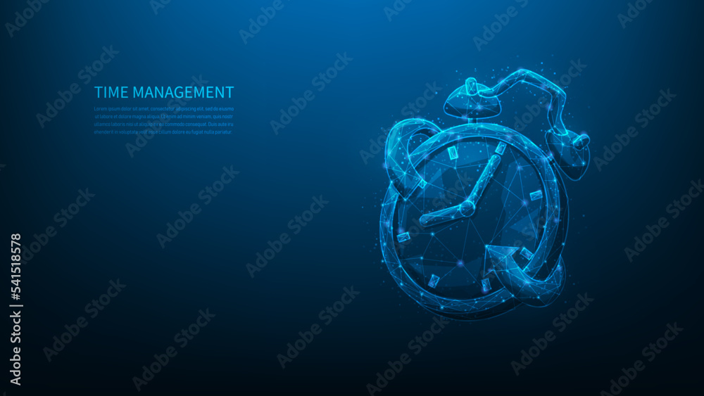 alarm clock management digital technology.business time planning low ...