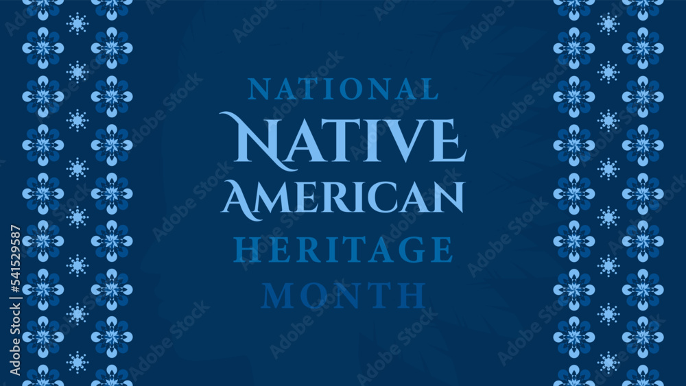 Native American Heritage Month. Background design with abstract ...