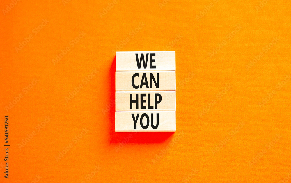 Support and we can help you symbol. Concept words We can help you on ...