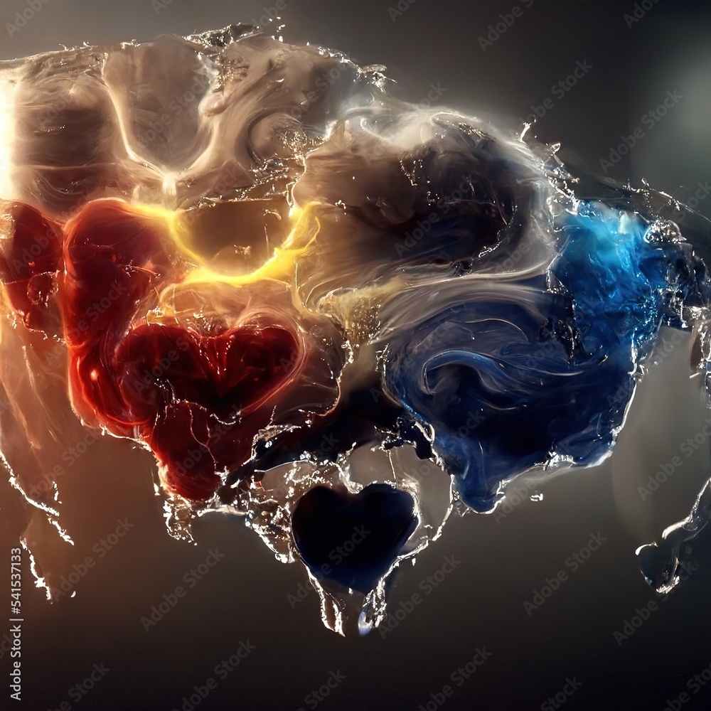 TV weather map of the human soul with areas indicating emotions Stock ...