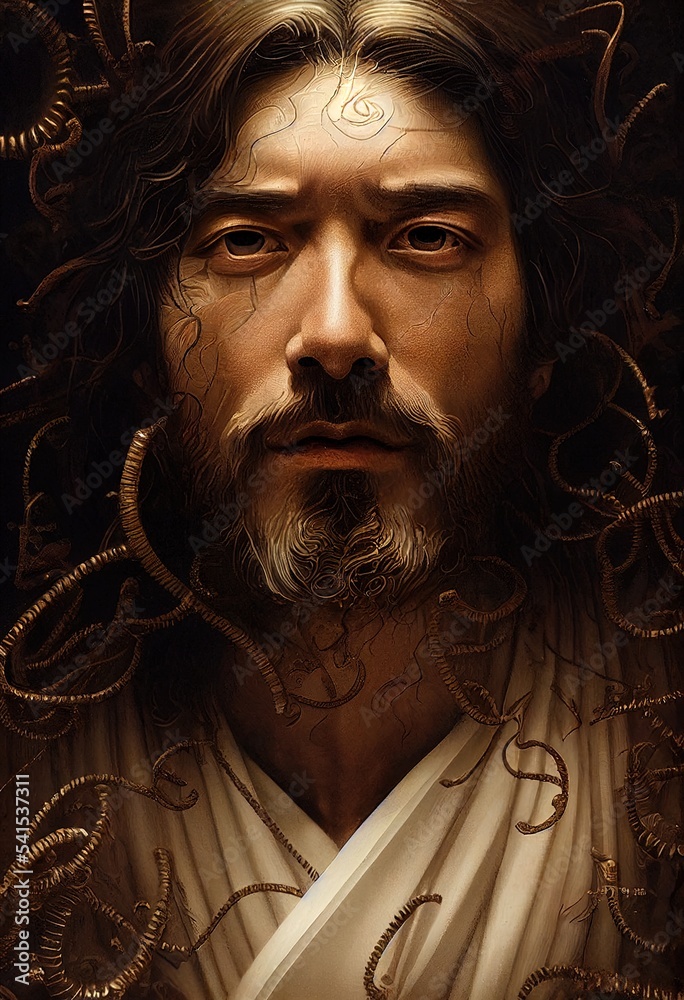 Holy Saint Person Jesus Christ Portrait - Digital Art, 3D Render ...