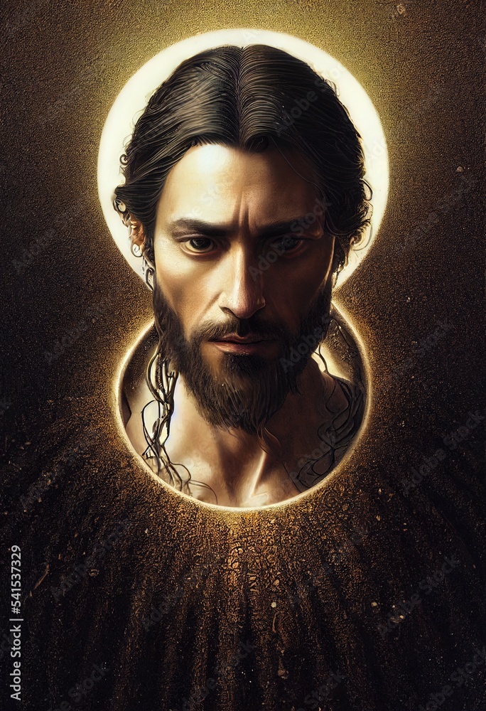 Holy Saint Person Jesus Christ Portrait - Digital Art, 3D Render ...