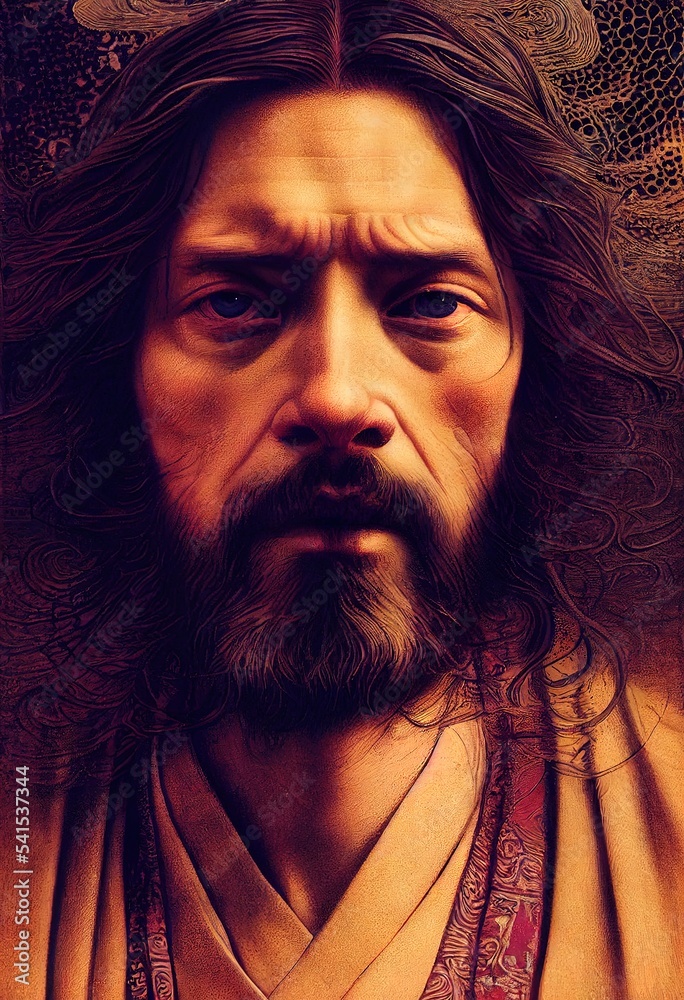 Holy Saint Person Jesus Christ Portrait - Digital Art, 3D Render ...