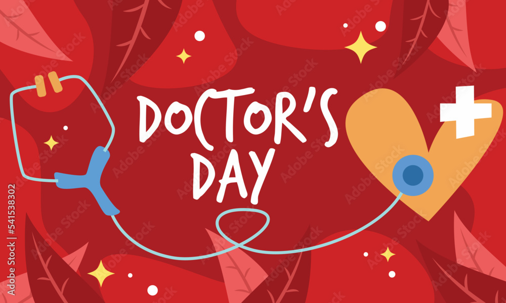 Doctor Day Background Illustration in Flat Design Vector Stock Vector ...