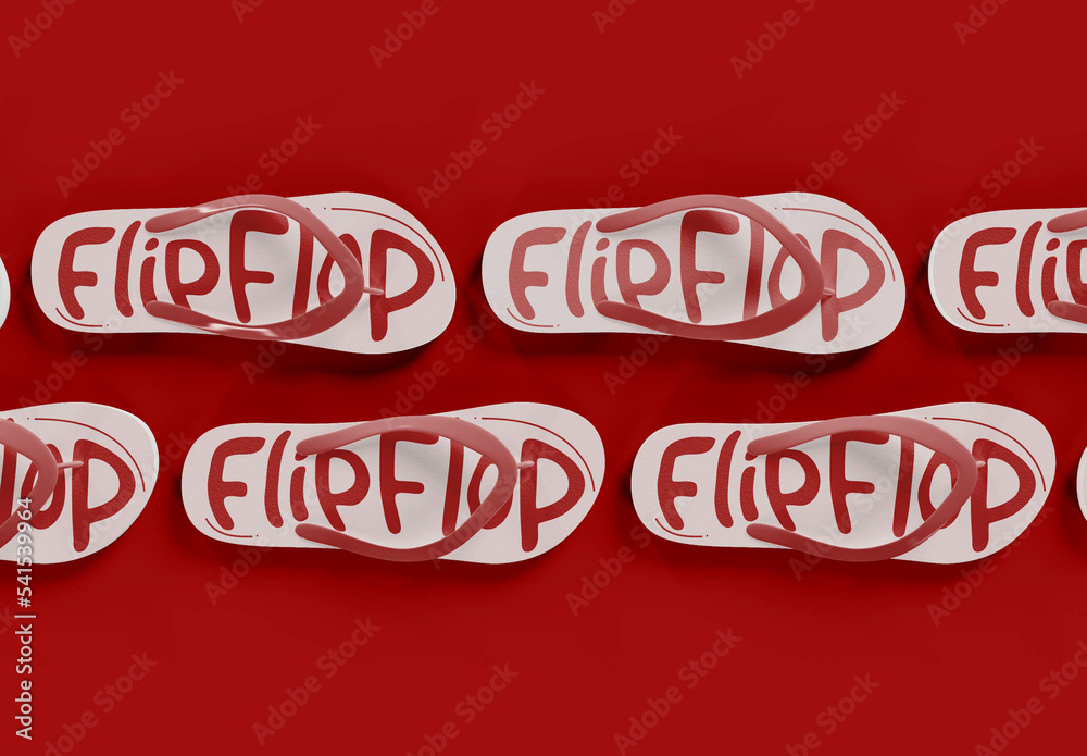 Top View of Flip Flops Mockup Stock Template | Adobe Stock