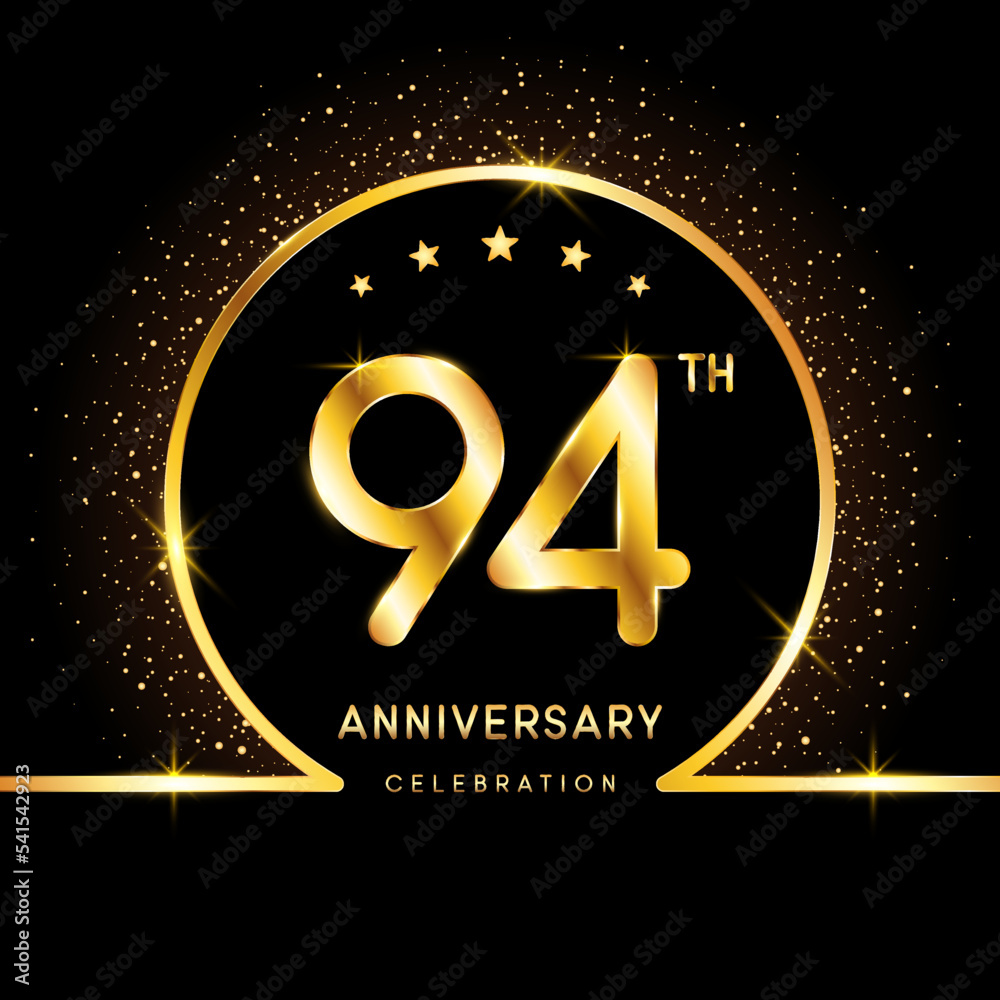 94th Anniversary. Golden Anniversary template design for celebration ...