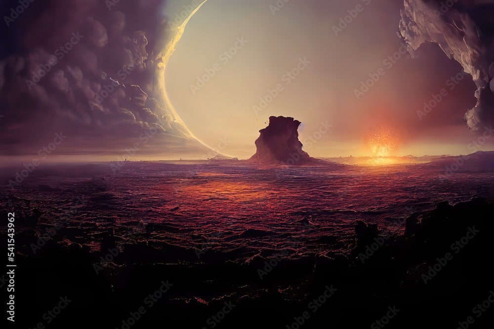 End of the World Concept Art Illustration Stock Illustration | Adobe Stock