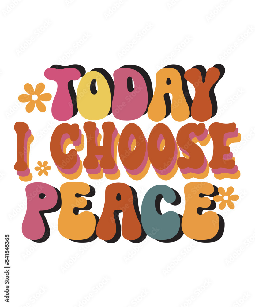 Vetor do Stock: Groovy Inspirational Bundle Svg, Groovy Svg,Boho Svg ...