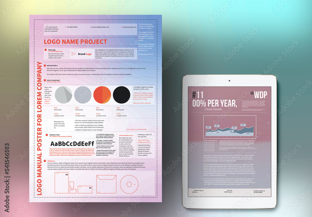 Gradient Brand IDentity Poster Stock Template | Adobe Stock