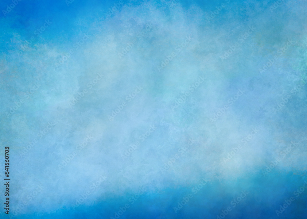 Vintage vignette watercolor blue background with frame marbled tones ...