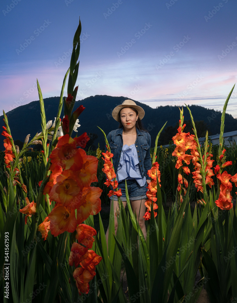 happy playful enigmatic asian Chinese Japanese woman person beauty ...