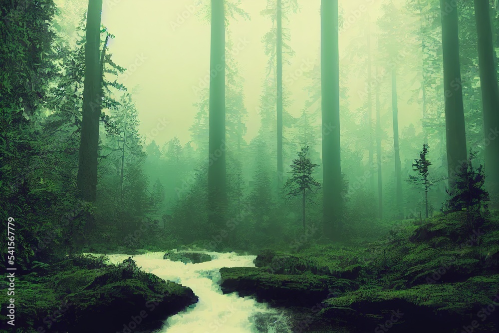 Pixel art of Forest for NFT, wallpaper, game, Stock イラスト | Adobe Stock