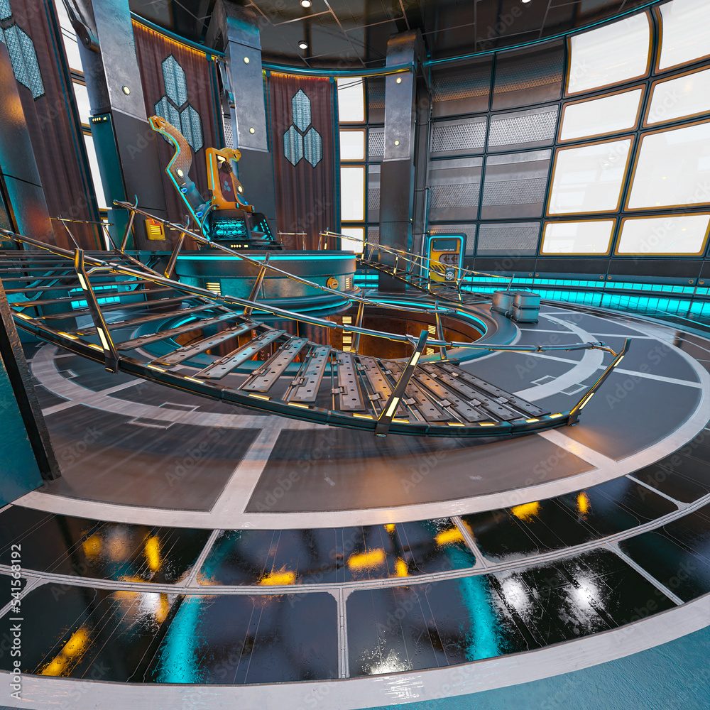 interstellar throne room side view with copy space Stock Illustration ...