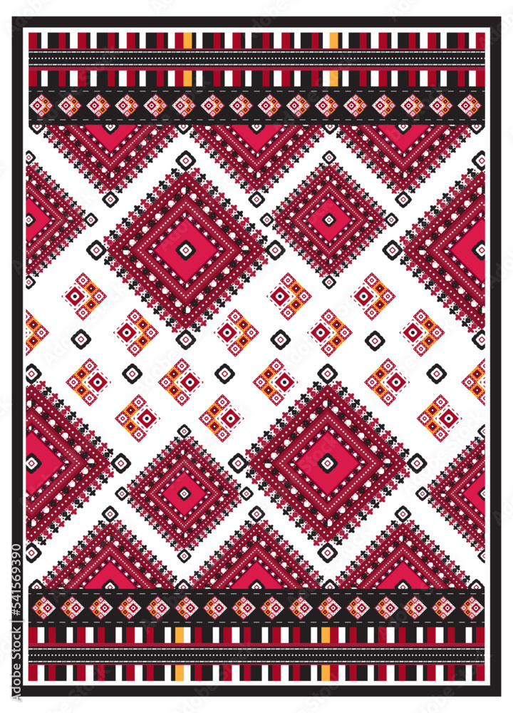 Ajrak Vector Design and Sindhi Traditional Dress Design Stock Vector ...