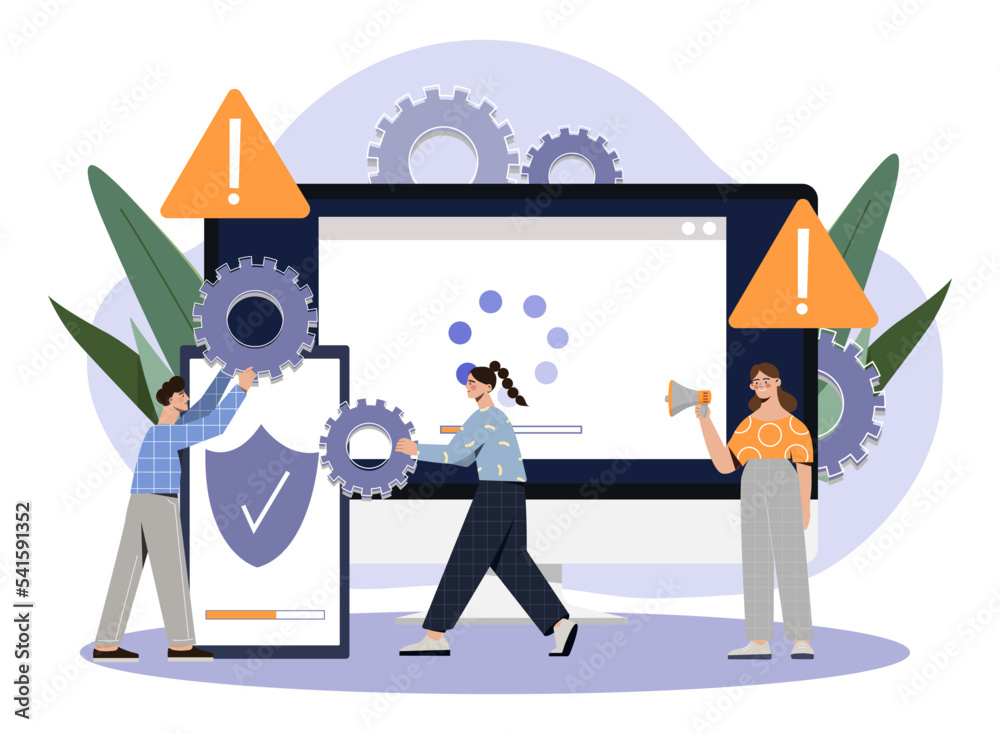 Program update concept. Modern technologies and digital world ...