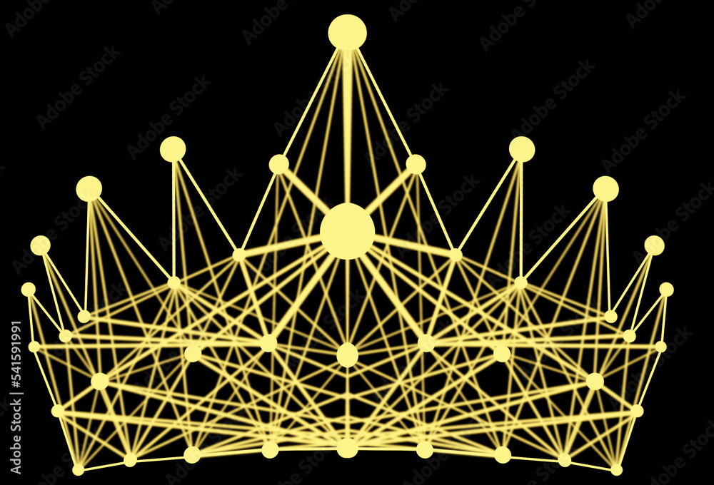 Connected Dot of Golden diamond Crown for Miss Beauty Pageant Contest ...