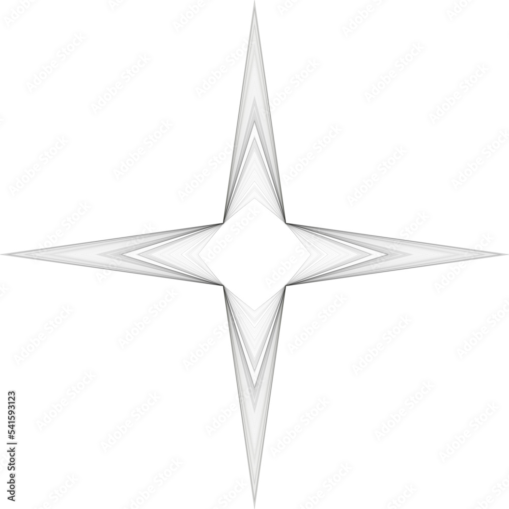 Estrella con volumen en 3D hecha con lineas nº3 Stock Vector | Adobe Stock