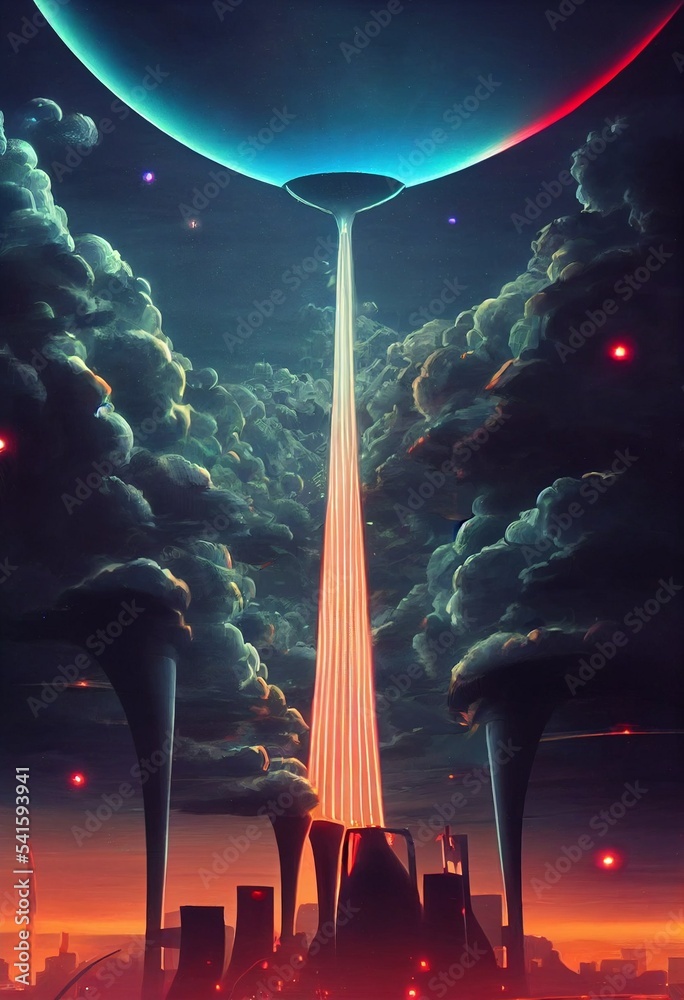 Alien city scifi tower, science fiction, other worlds civilization ...