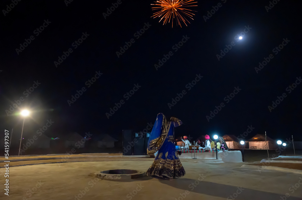 Thar desert, Rajasthan,India - October 15th 2019 : Rajasthani female ...