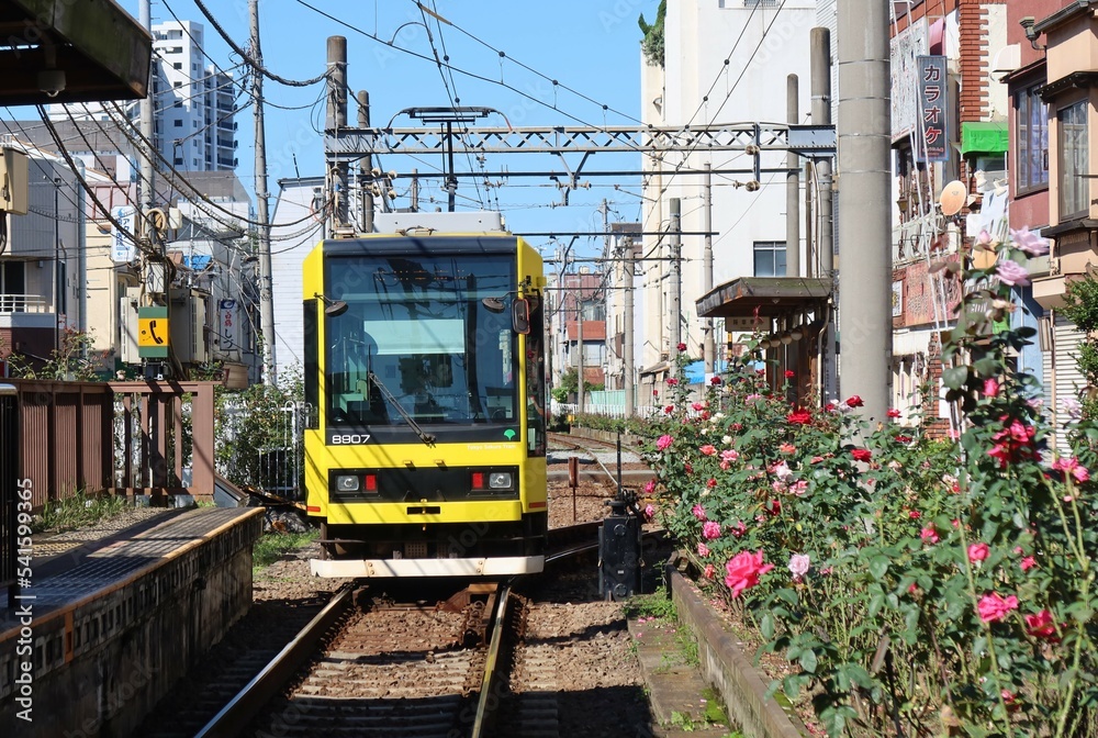 Toden Arakawa Line aka Tokyo Sakura Tram at Minowabashi station in ...
